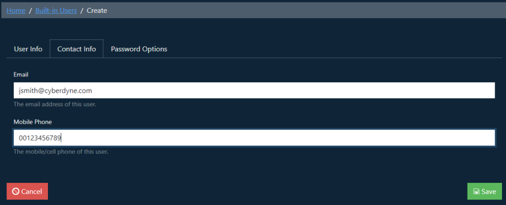 Creating User Accounts – Jadaptive Limited