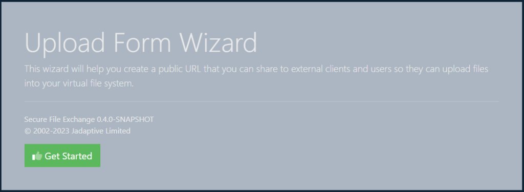 Sharing Upload Forms – Jadaptive Limited