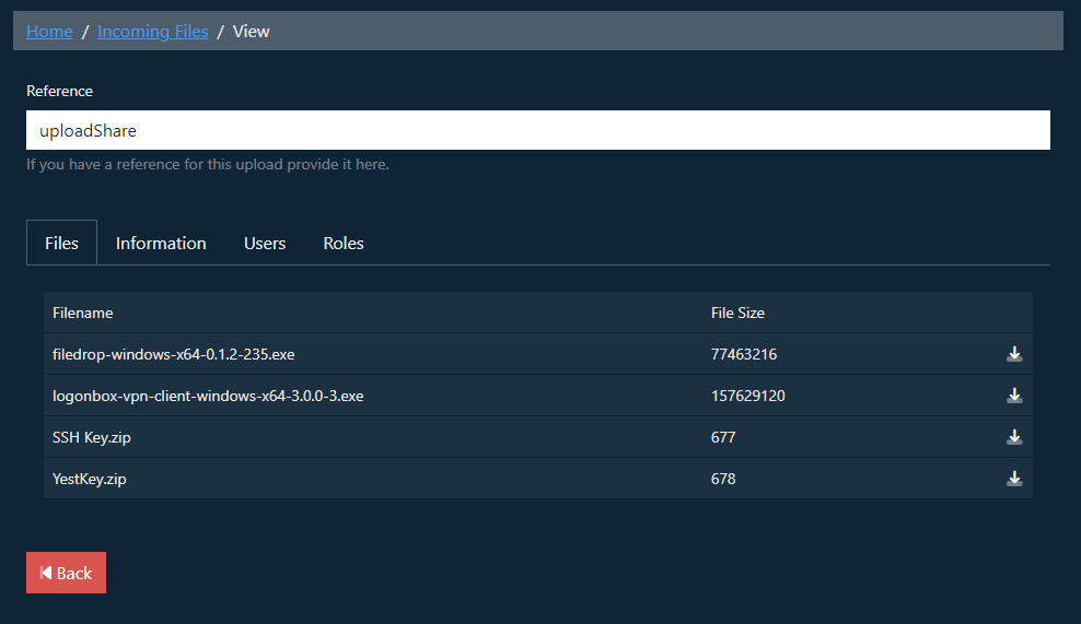 Incoming Files – Jadaptive Limited