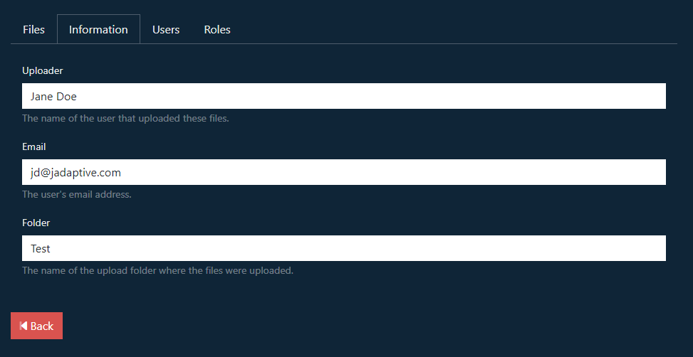 Incoming Files – Jadaptive Limited